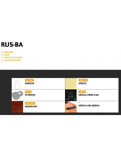 Ortega RU5-BA Baritone Ukulele