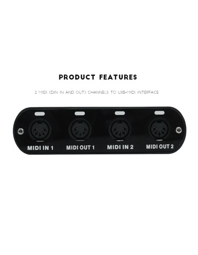 MIDIPLUS MIDI 2X2 2in 2out USB MIDI Interface