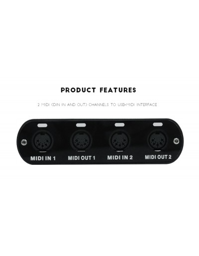 MIDIPLUS MIDI 2X2 2in 2out USB MIDI Interface