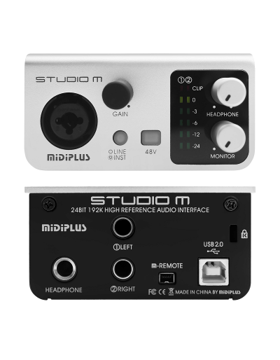 MIDIPLUS Studio M 24BIT 192K High Reference USB Audio Interface